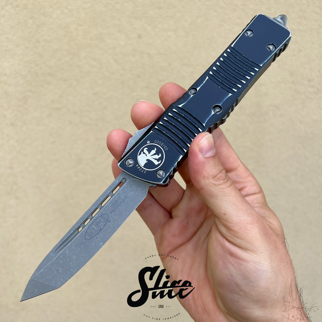 Microtech Combat Troodon T/E Distressed Black Apocalyptic Standard – SliceFK