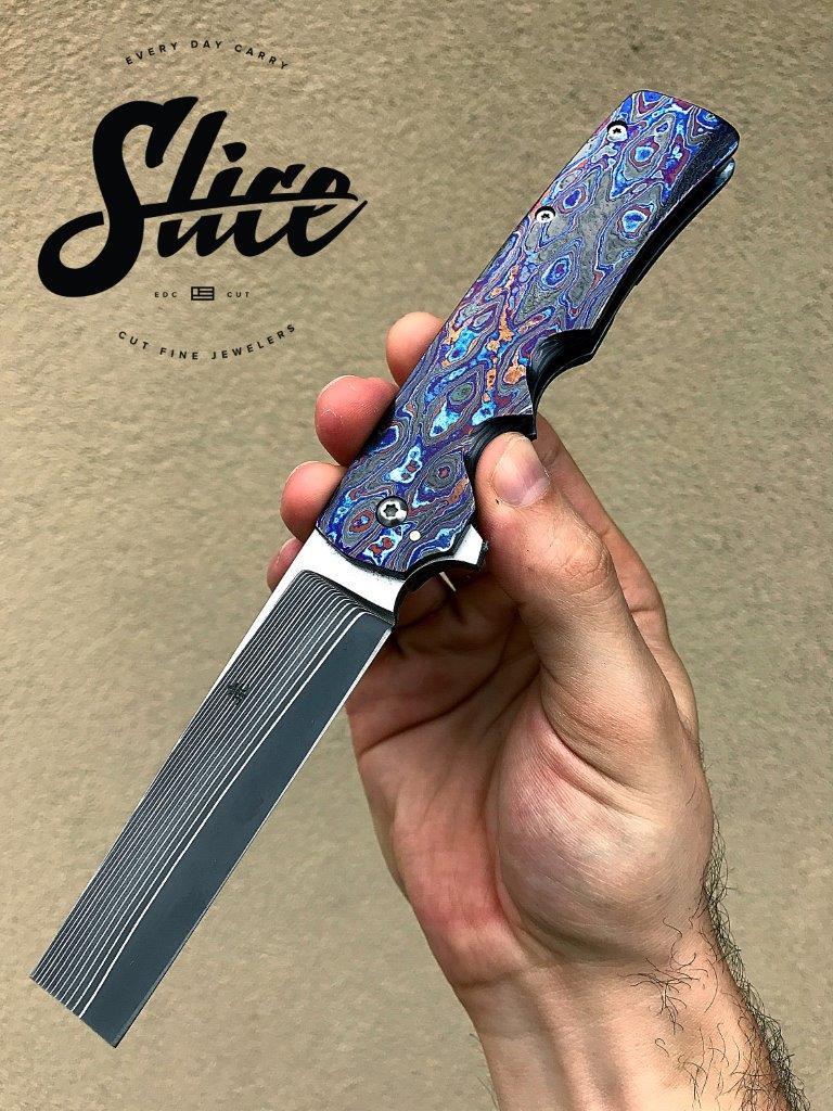 **SOLD** Jason Clark full black timascus Razor – SliceFK